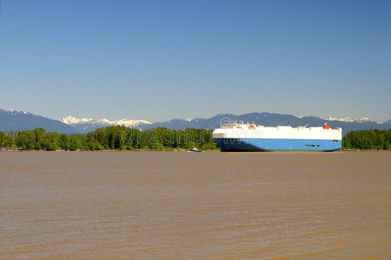 Ship running in a river stock image. Image of crane, british - 31356149