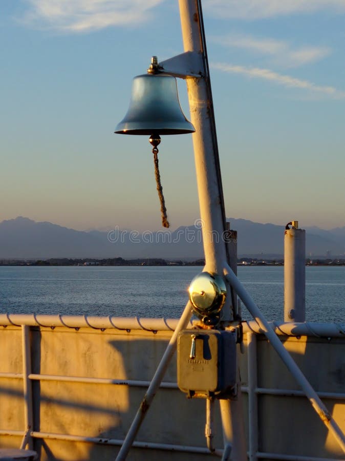 Ship s bell an a ferry stock image. Image of ferry, sail - 70008529