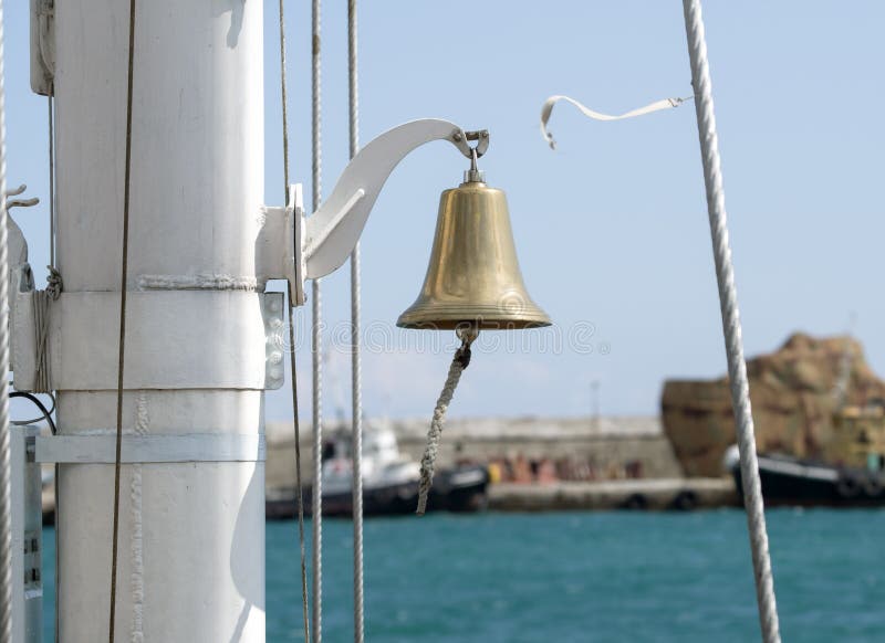 Ship`s bell stock image. Image of metal, alert, clapper - 100776283
