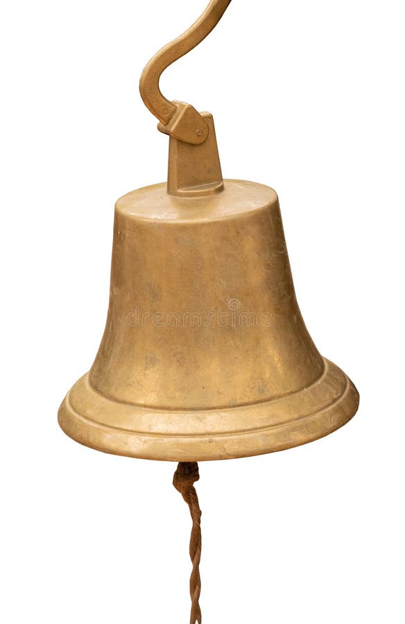 Ship`s bell on white stock image. Image of tour, deck - 256056285