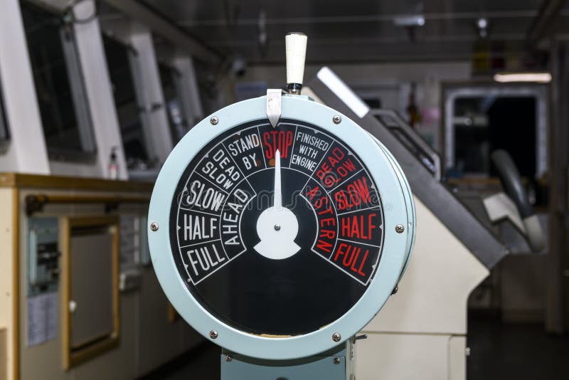 Ship`s Control Device. Engine Control from Navigational Bridge Stock ...