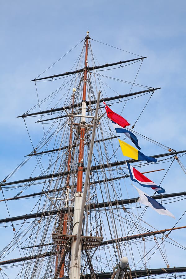 Ship s masts stock image. Image of navy, boom, mast, blue - 55366395