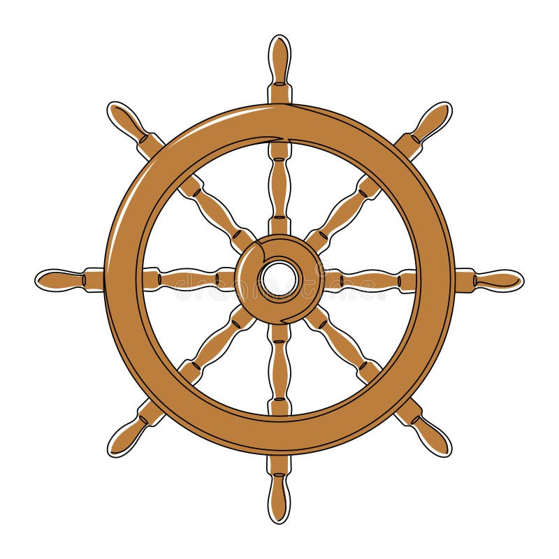 Line Ship Steering Wheel Symbol Stock Illustrations – 2,548 Line Ship ...