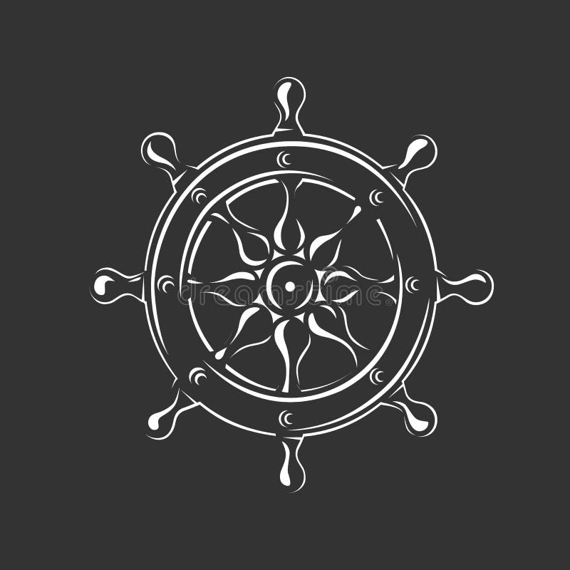 Compass Ship's Wheel Stock Illustrations – 84 Compass Ship's Wheel ...