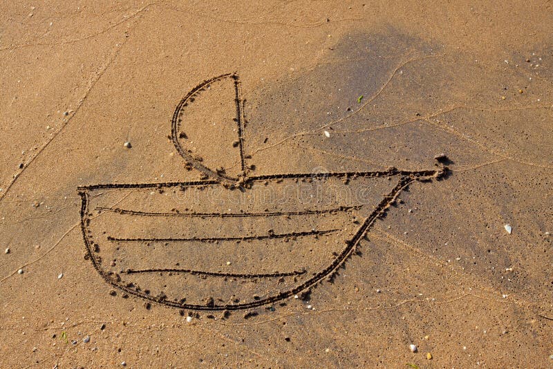 Ship on sand. stock image. Image of background, surf - 16347315