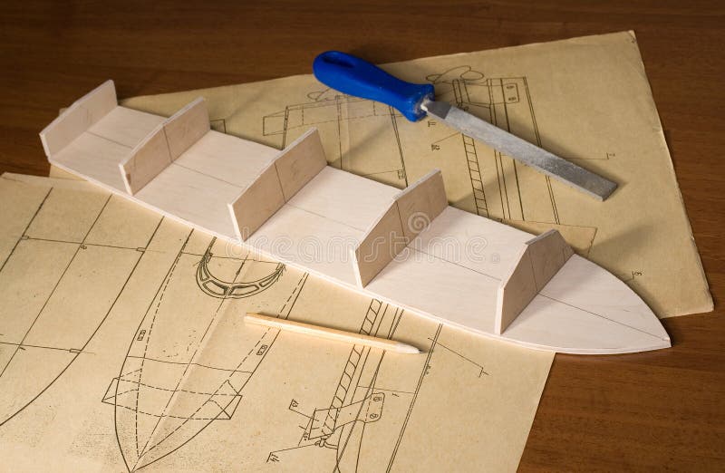 Ship Scale Model Construction Stock Photo - Image of nautical, ship ...