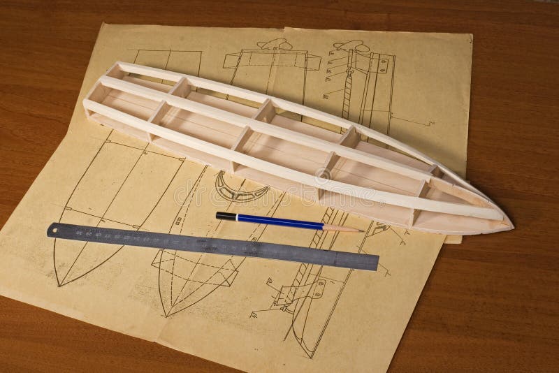 Ship Scale Model Construction Stock Image - Image of object, small ...