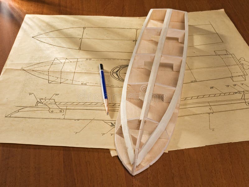 Ship Scale Model Construction Stock Image - Image of pencil, ship: 58719355