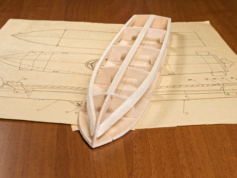 Ship Scale Model Construction Stock Photo - Image of handmade, hobby ...