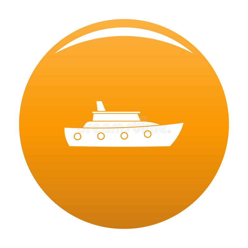 Ship sea icon orange stock illustration. Illustration of floating ...