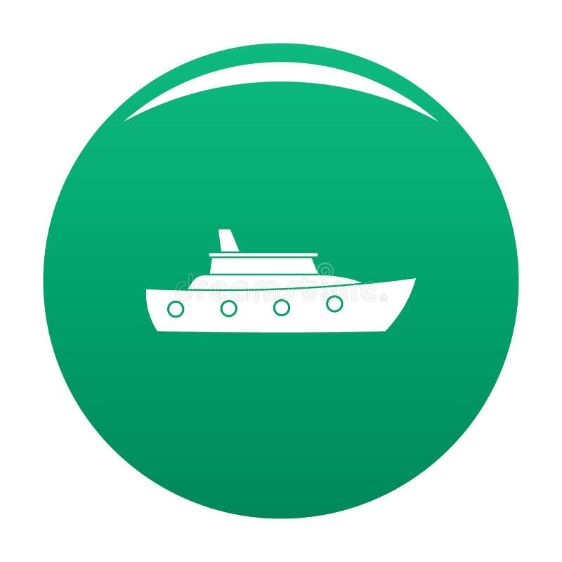 Ship sea icon vector green stock vector. Illustration of floating ...