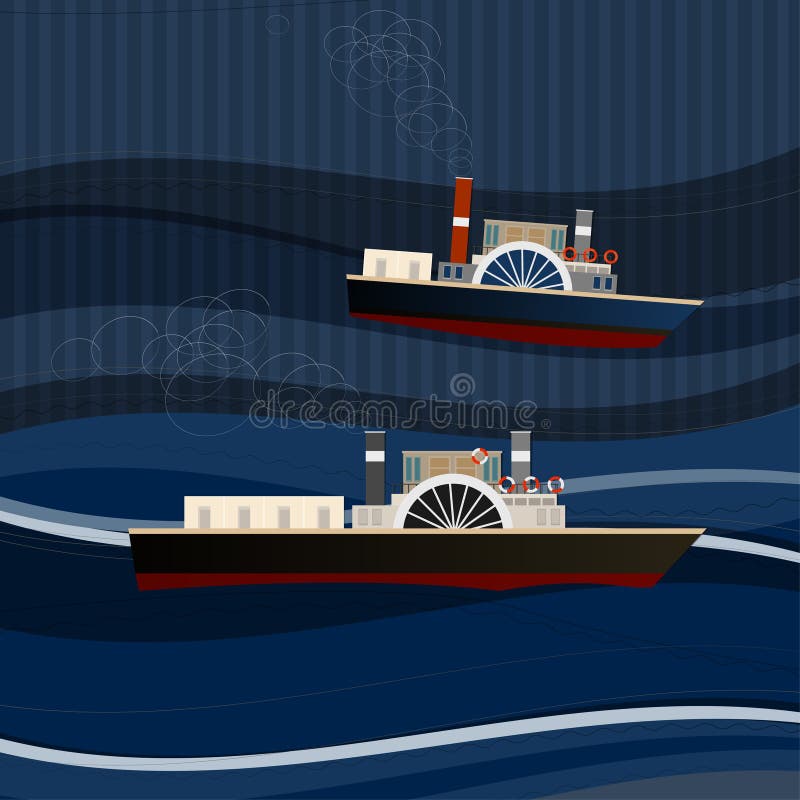 01 Ship sea stock vector. Illustration of night, europe - 57127472