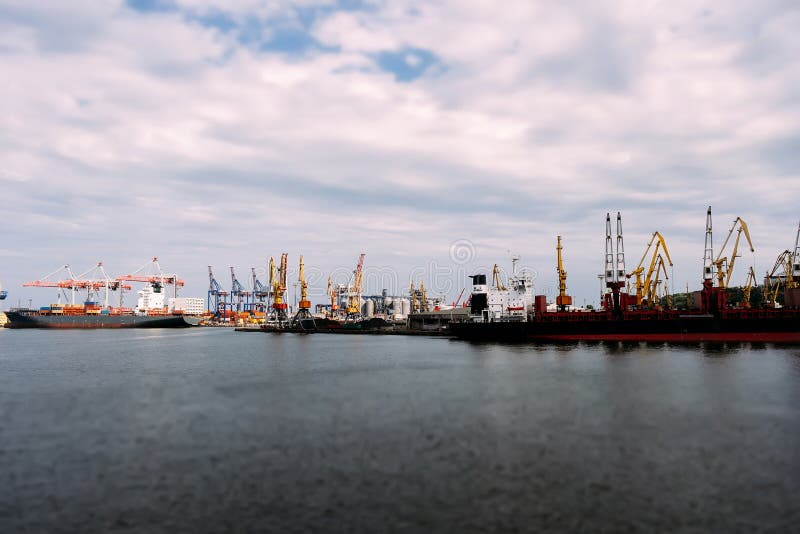 Ship in seaport stock photo. Image of industrial, harbour - 41507630