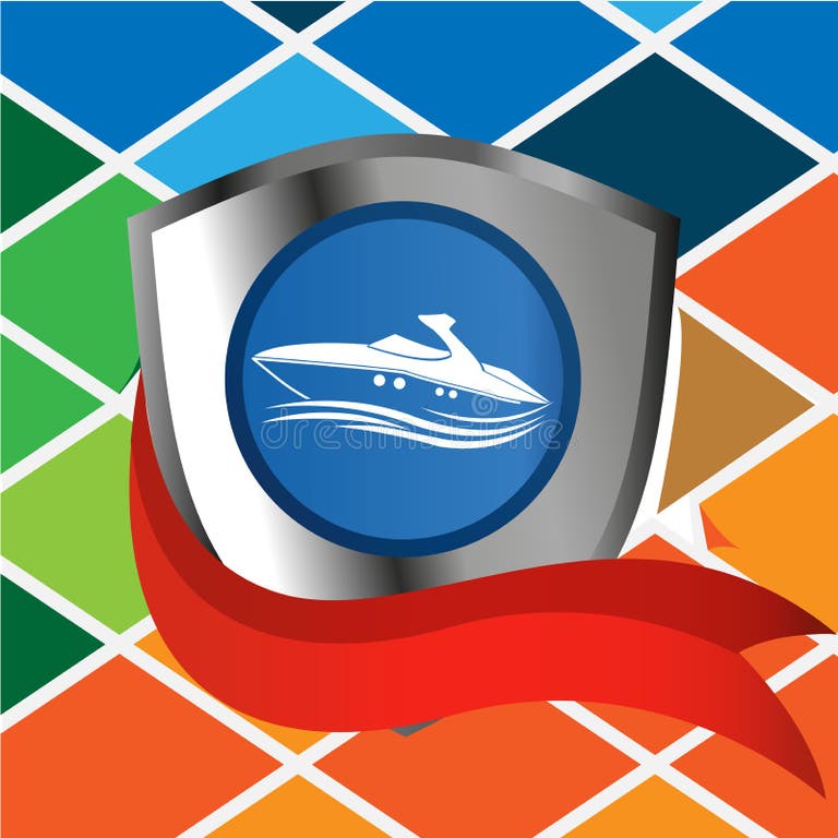 Ship Shield Vector Illustration. Illustration in Vector Format Stock ...