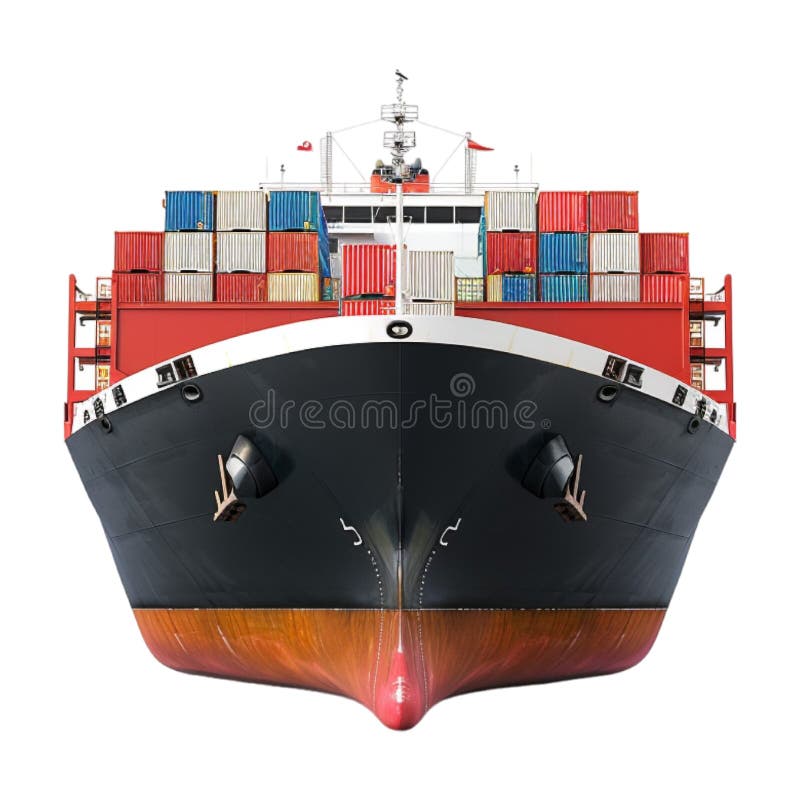 Ship Shipping Container in Sea on Transparent Background - Ai Generated ...