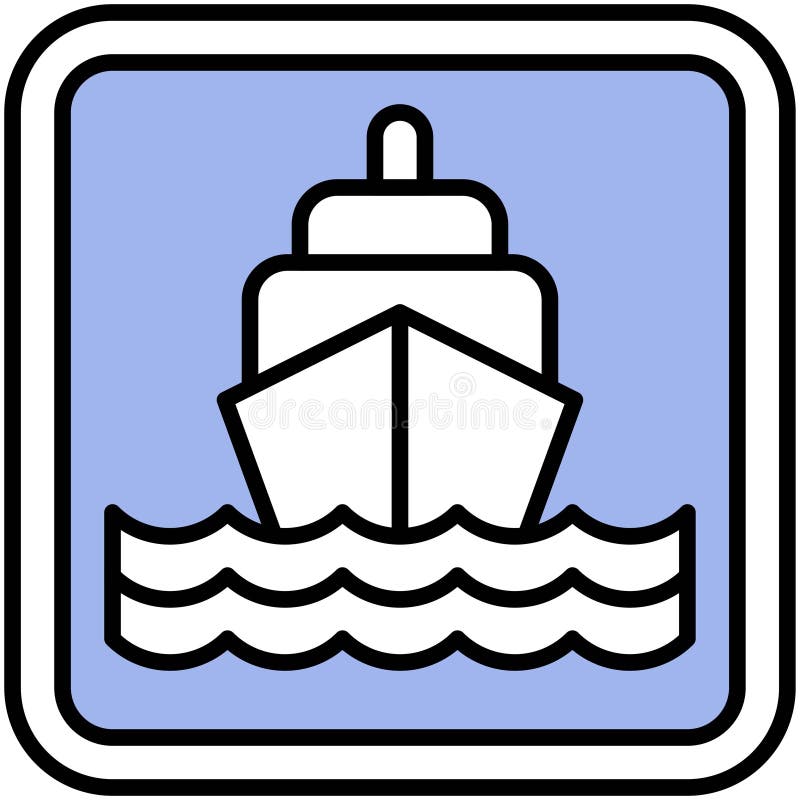 Ship Sign Icon, Traffic Sign Vector Illustration Stock Vector ...