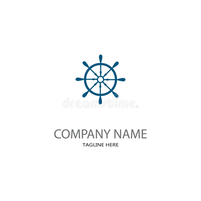 Ship Steering Logo Vector Icon Illustration Template Stock Vector ...