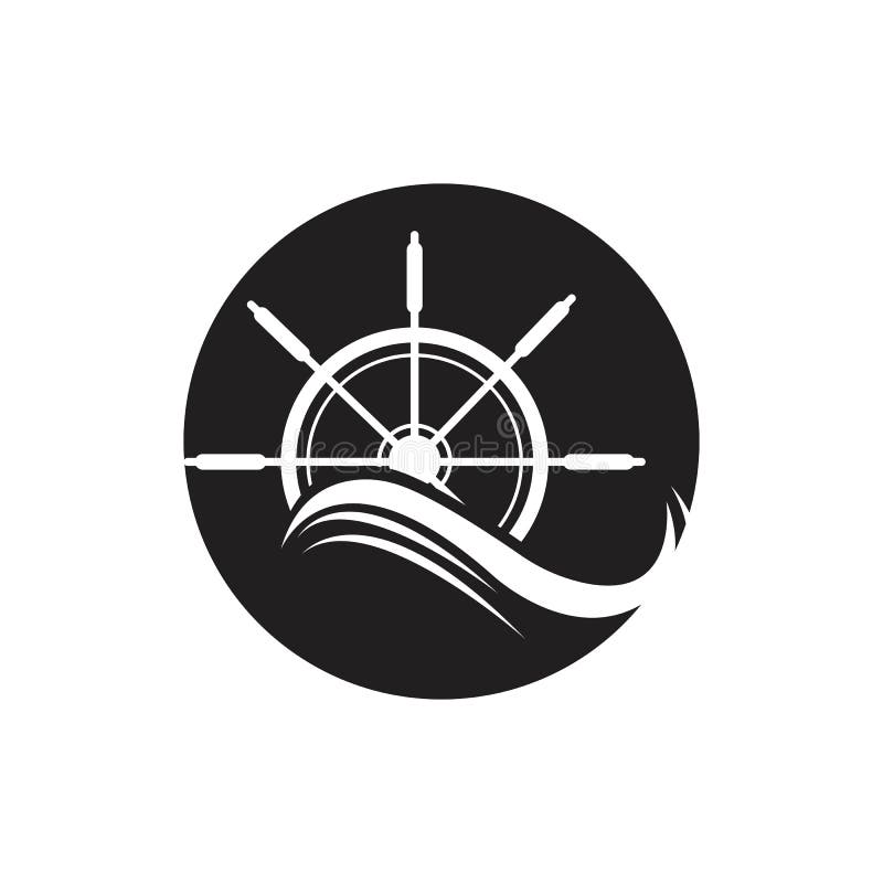 Ship Steering Logo Vector Icon Illustration Template Design Stock ...