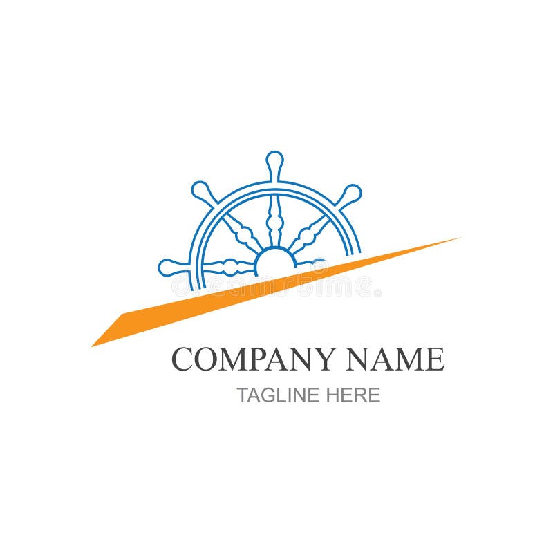 Ship Steering Logo Vector Icon Illustration Template Design Stock ...