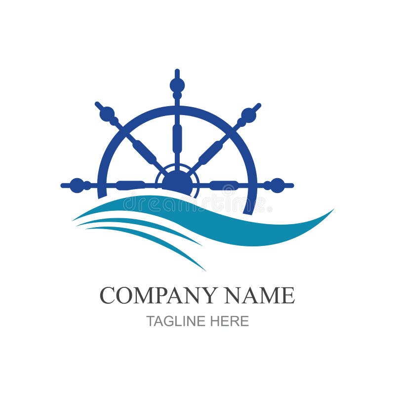Ship Steering Logo Vector Icon Illustration Template Design Stock ...