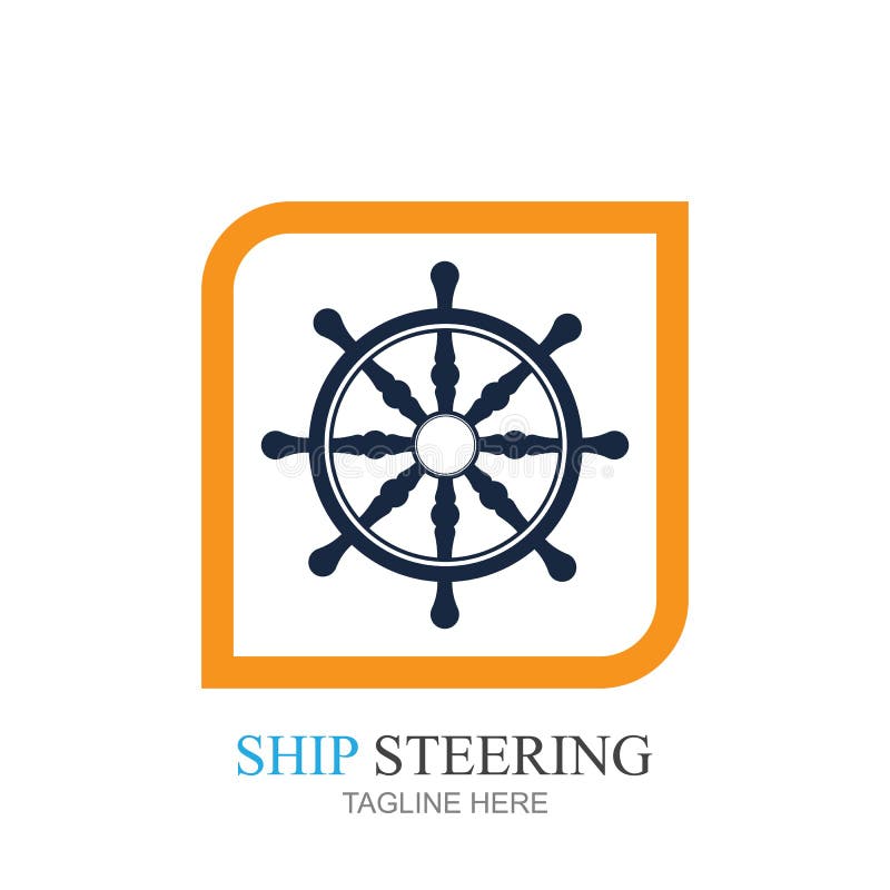 Ship Steering Logo Vector Icon Illustration Template Design Stock ...