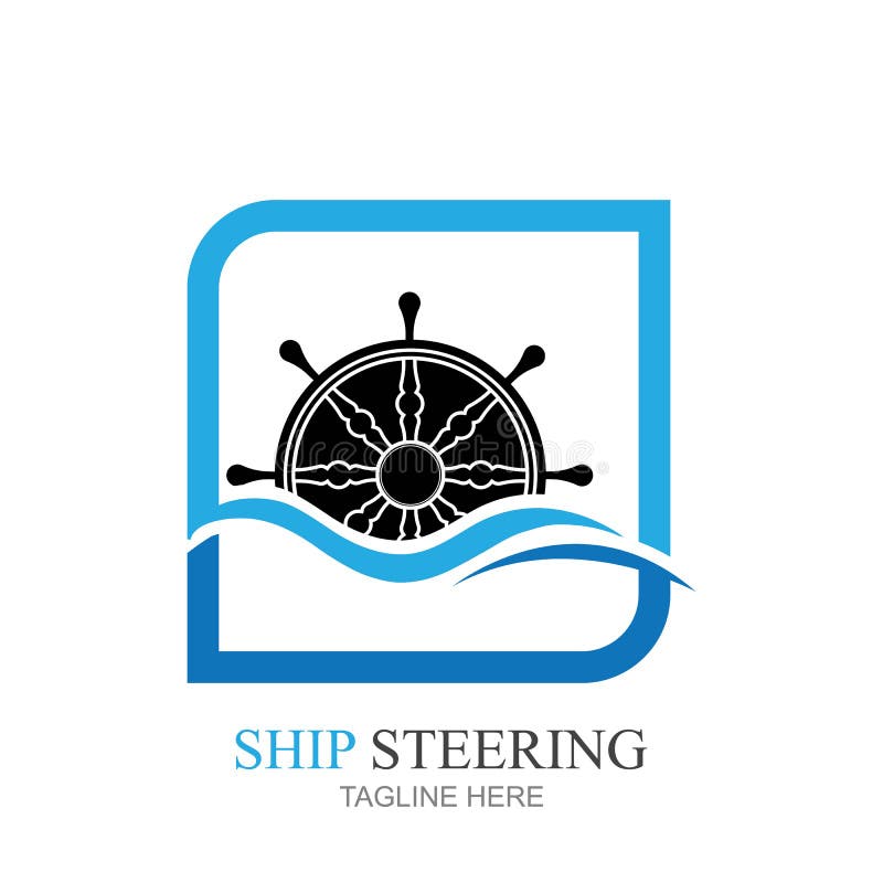 Ship Steering Logo Vector Icon Illustration Template Design Stock ...
