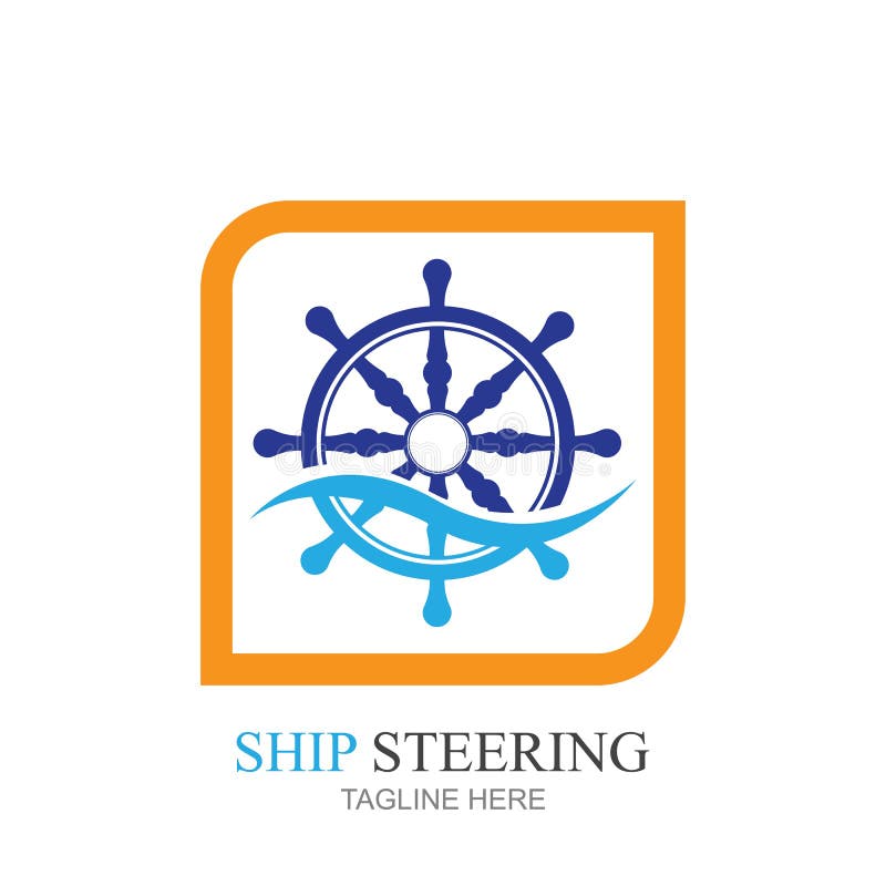 Ship Steering Logo Vector Icon Illustration Template Design Stock ...