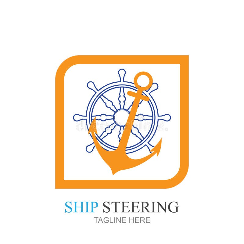 Ship Steering Logo Vector Icon Illustration Template Design Stock ...