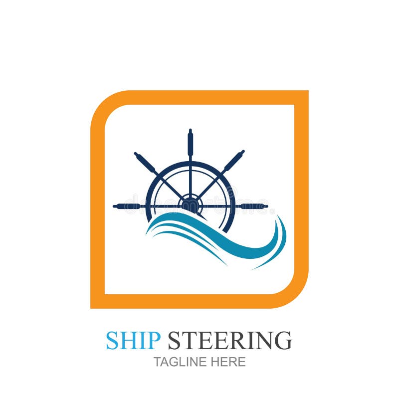 Ship Steering Logo Vector Icon Illustration Template Design Stock ...