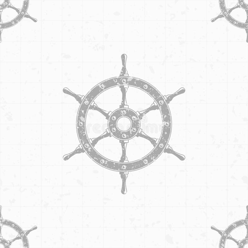 Ship Steering Wheel Background. Stock Vector - Illustration of cordage ...