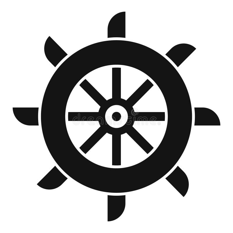 Ship Steering Wheel Controlling Navigation Direction Icon Stock ...