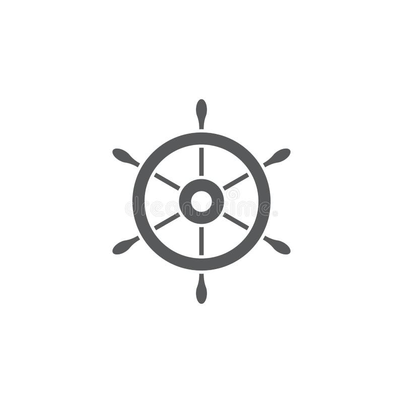 Ship Steering Wheel Vector Icon Isolated on White Background Stock ...