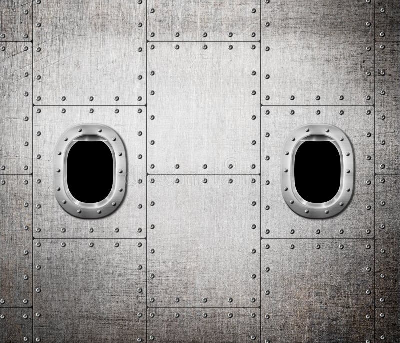 Ship or Submarine Window Metal Background Stock Image - Image of ...