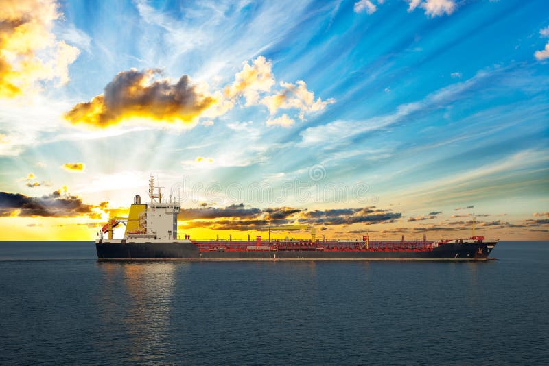 Ship and sunrise stock photo. Image of hull, large, silhouette - 84183466