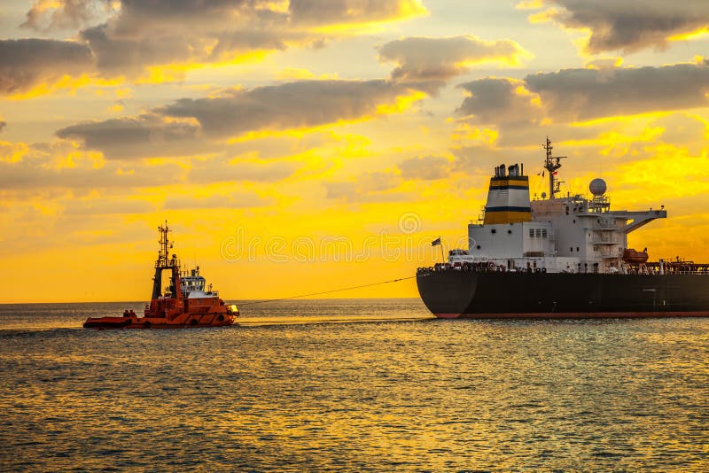 Ship at sunrise stock photo. Image of delivery, morning - 34921184