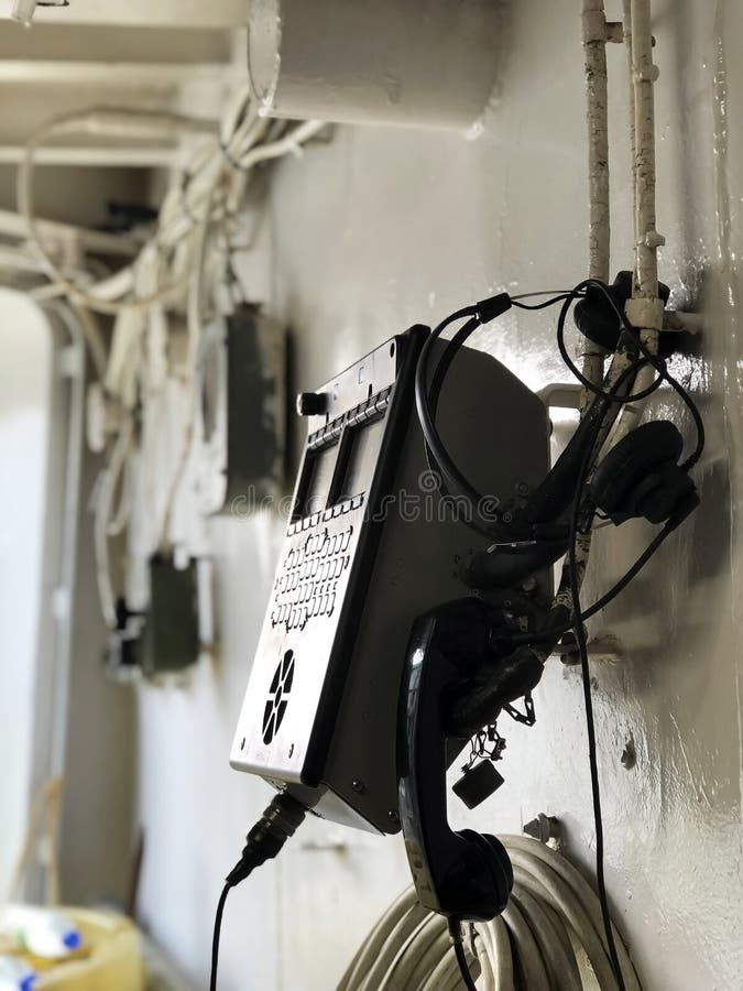 Ship Phone in Tanker Black. Stock Photo - Image of dashboard ...
