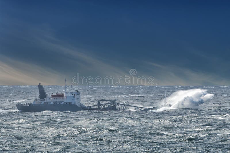 Ship in the tempest stock photo. Image of thunderstorm - 36241712