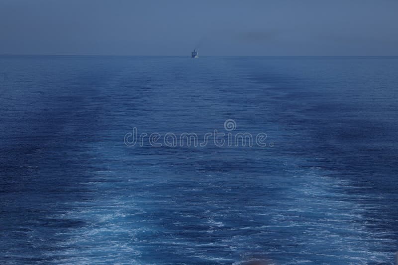 Ship trace on sea stock image. Image of scenic, shape - 73586305