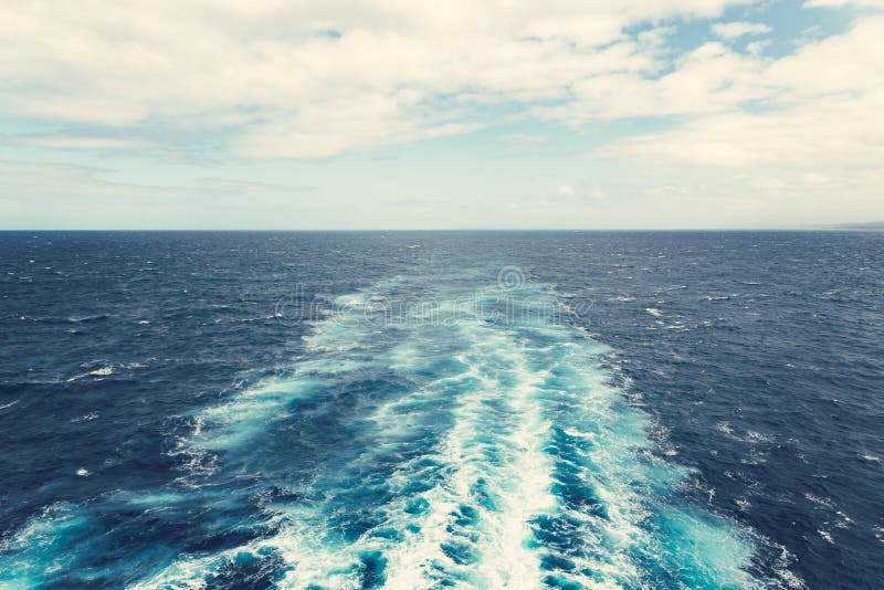 Ship Track on sea stock photo. Image of seasonal, outdoor - 56346800