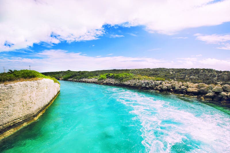 Ship track on the river stock photo. Image of nature - 62452618