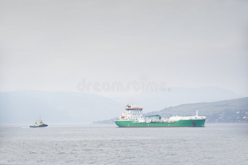 Ship Transporting Floating Storage Container Platform in Sea Followed ...