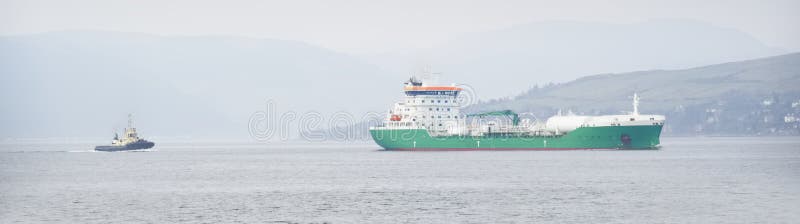 Ship Transporting Floating Storage Container Platform in Sea Followed ...