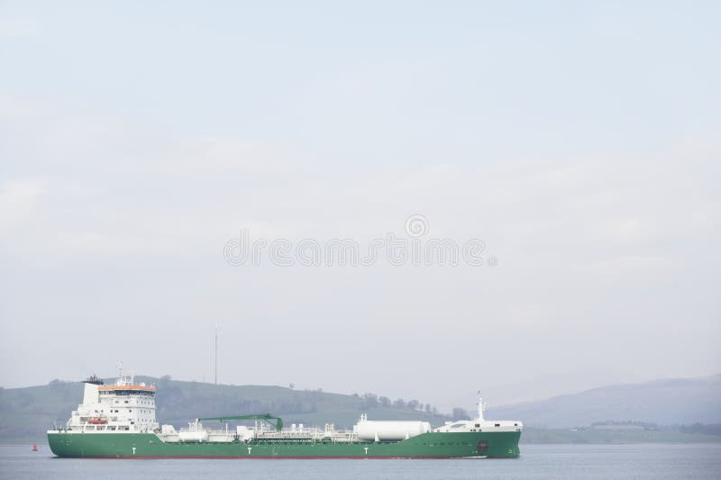 Ship Transporting Floating Storage Container Platform in Sea Stock ...