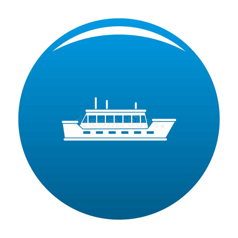 Ship trip icon blue stock illustration. Illustration of boat - 123756055