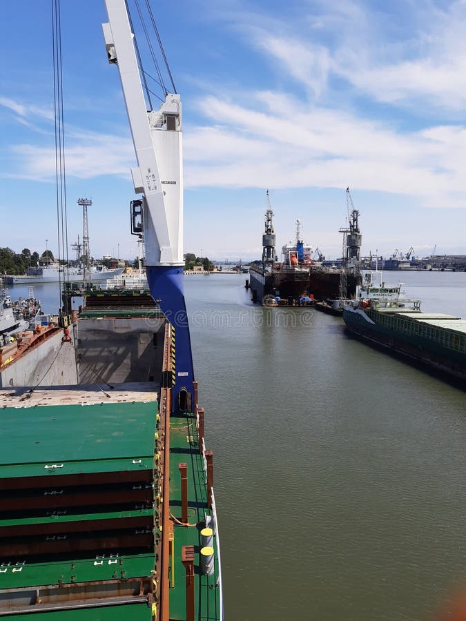 Ship Under Repair at the Shipyard in Gdansk, Poland Editorial ...