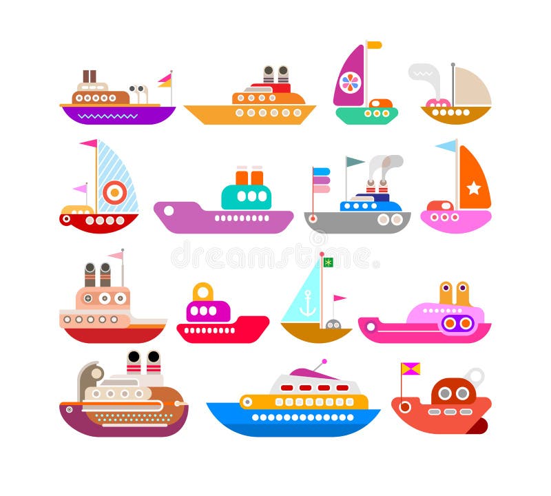 Ship vector icon set stock vector. Illustration of tourism - 147148368