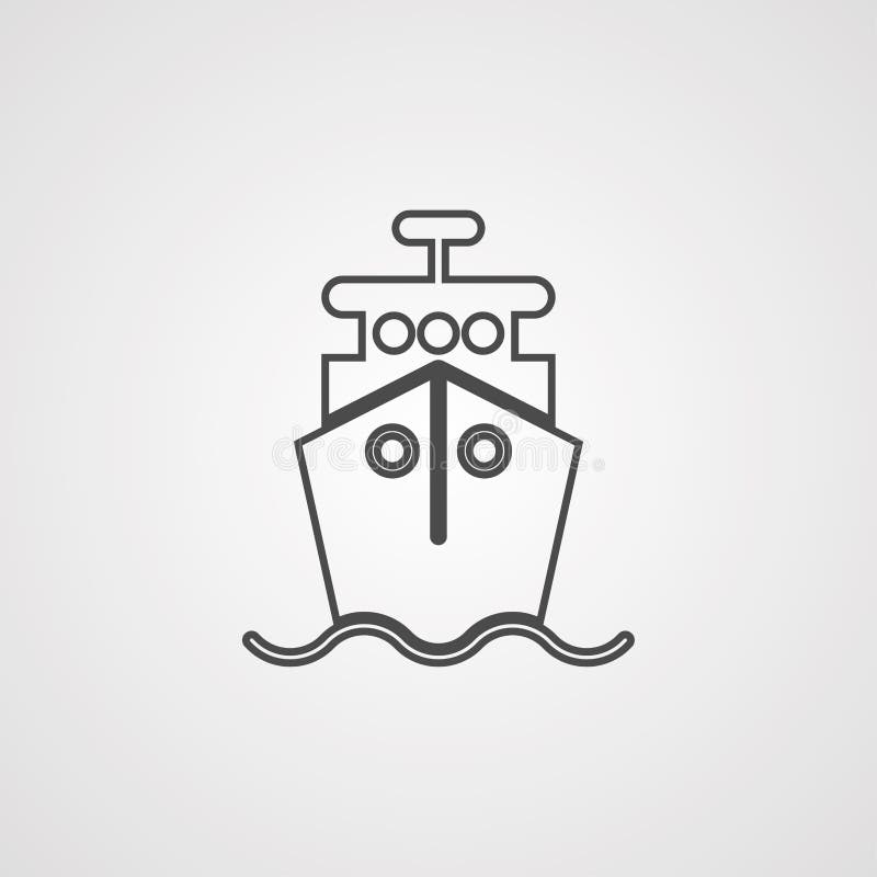 Ship Vector Icon Sign Symbol Stock Vector - Illustration of sail ...