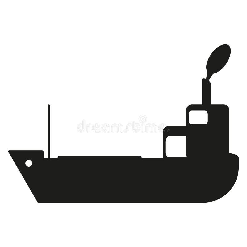 Ship Vector Icon. Silhouette of Boat. Transportation Symbol Stock ...