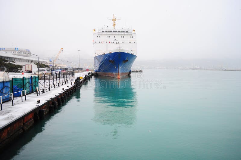 Ship editorial stock image. Image of city, pier, blue - 84579039
