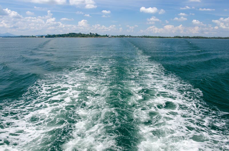 Ship Wake stock photo. Image of clear, blue, nature, gulf - 57449734